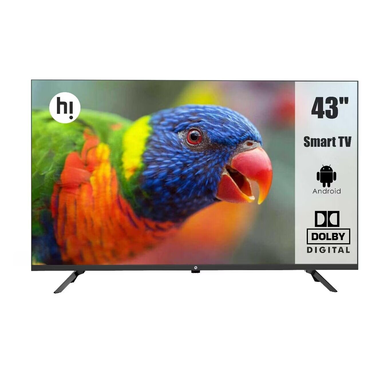 Телевизор Hi VHIX-43U239MSA, 43", 4K, Wi-Fi, Andro