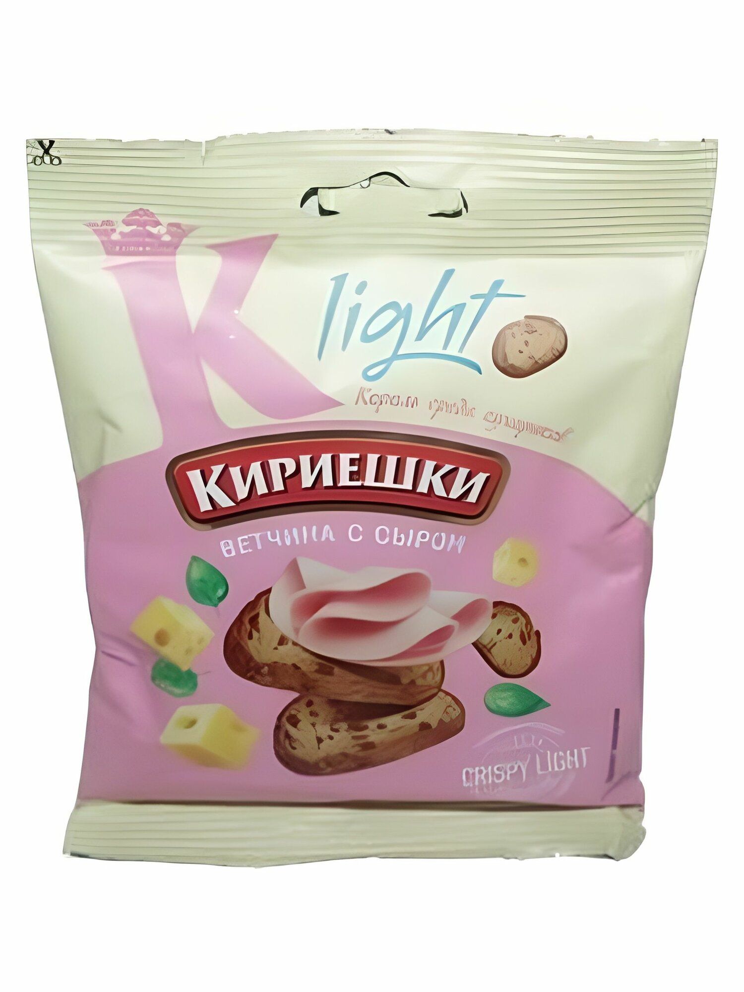 Сухарики Кириешки Light, со вкусом ветчины с сыром, 33 г