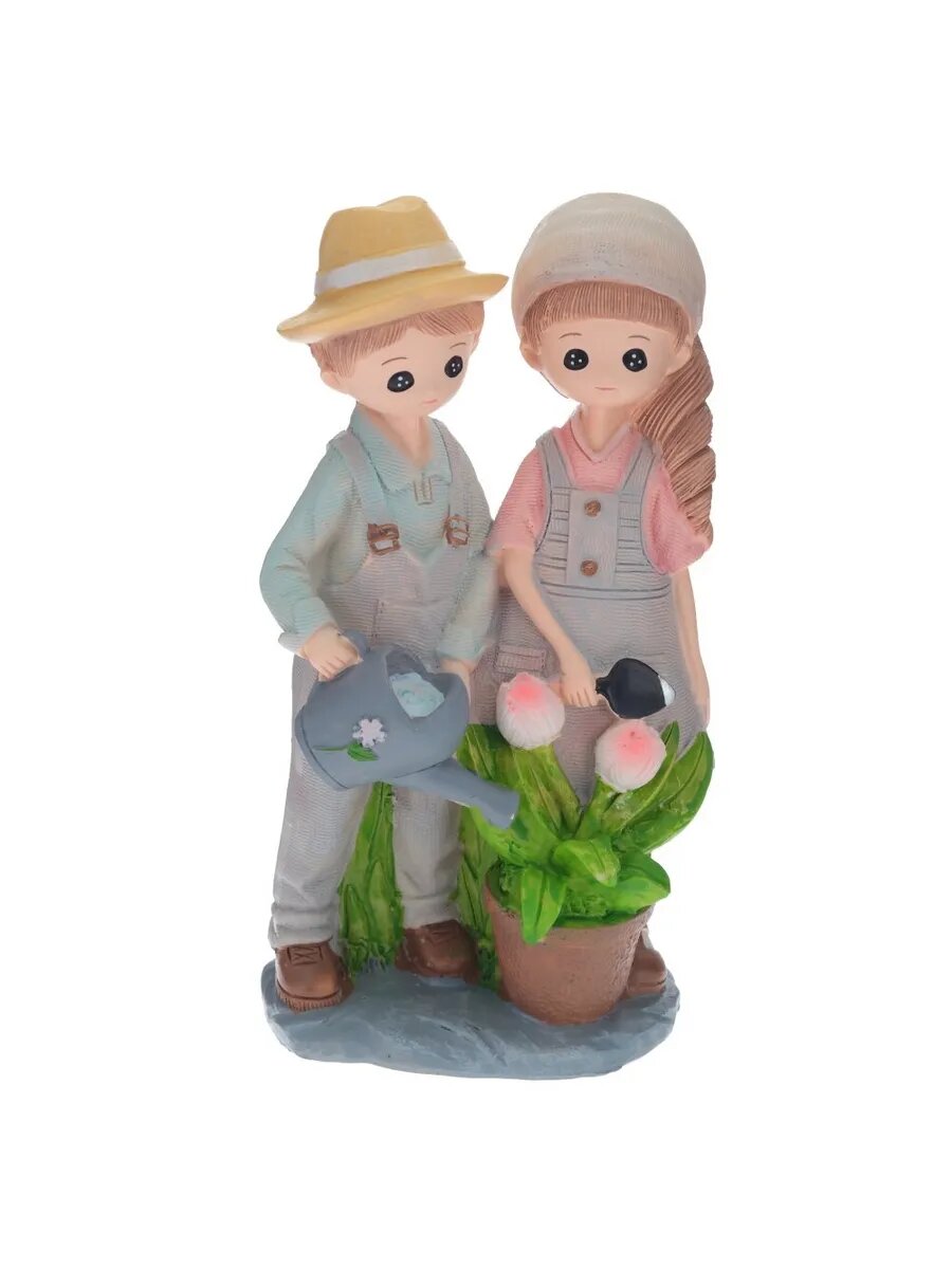 Интерьерная фигурка Мальчик с девочкой, 18,5 см