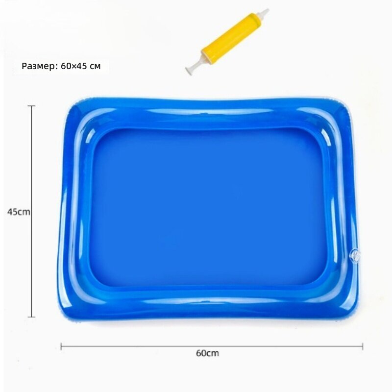 Портативная складная чаша для очистки бассейна, синий цвет, модель PVC Cleaning Basin-A