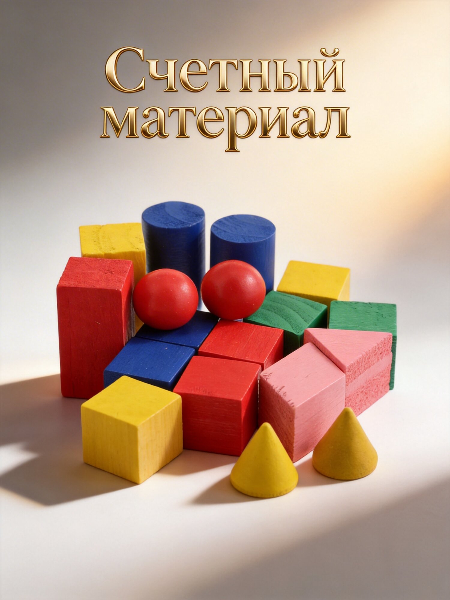 18 Пcs Набор Геометрических Фигур Деревянные Формы Для Обучения 4.00X2.00X1.80Cm
