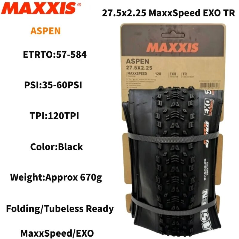 Maxxis Aspen 27.5x2.25 EXO TR черные шины