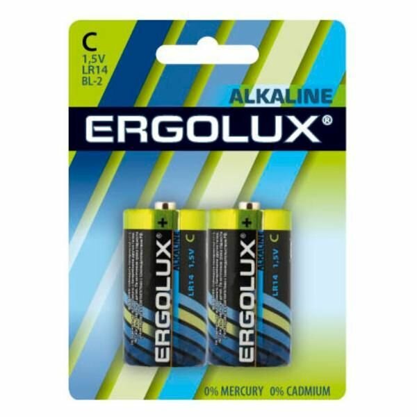 Батарея Ergolux LR14 BL-2