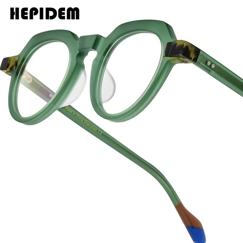 HEPIDEM Оправа для очков, круглые, 9232 Matte Green