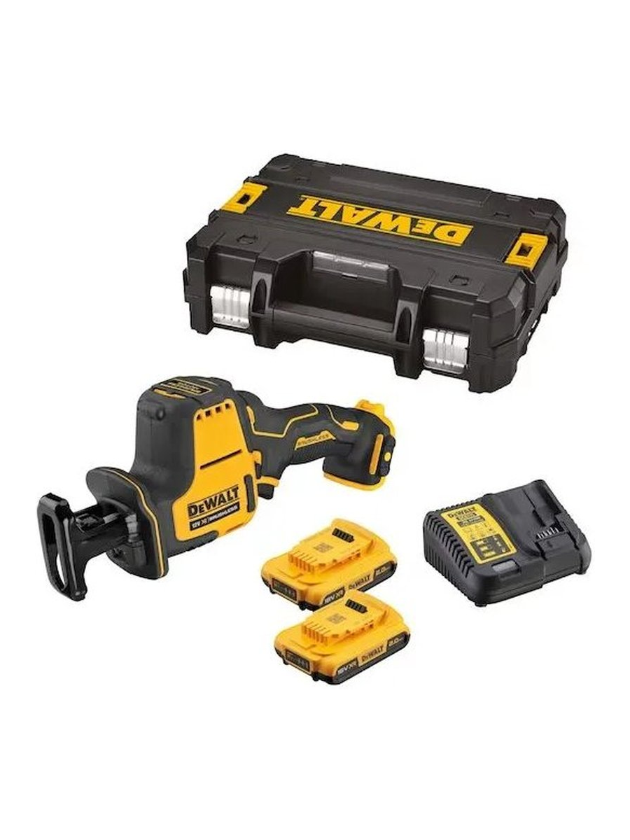 Сабельная пила аккумуляторная DeWalt DCS312D2-QW, 2 аккумулятора, 2800 об/мин