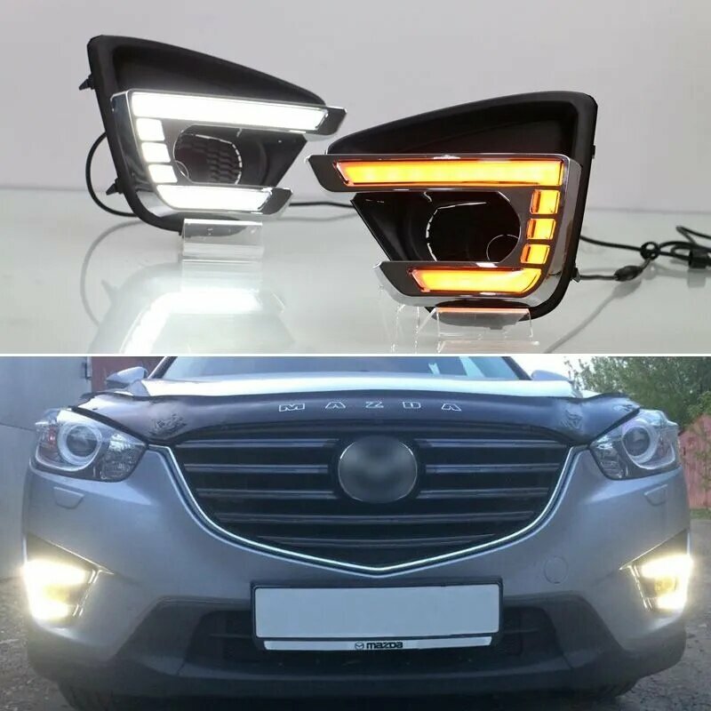 Фара автомобильная, Огни дневные ходовые, 2 шт, арт. Мазда CX-5 2014-2016-AZZ
