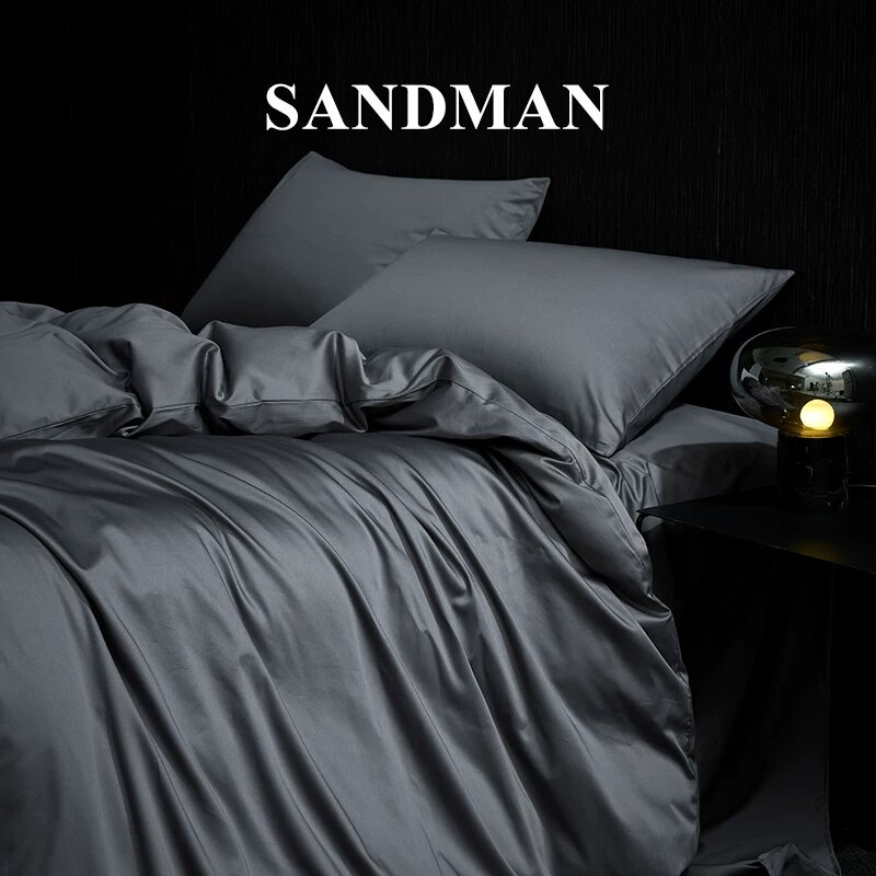 Элитное сатиновое покрывало Sandman из 100S длинноволокнистого хлопка, чистое хлопковое покрывало, полностью хлопковое,