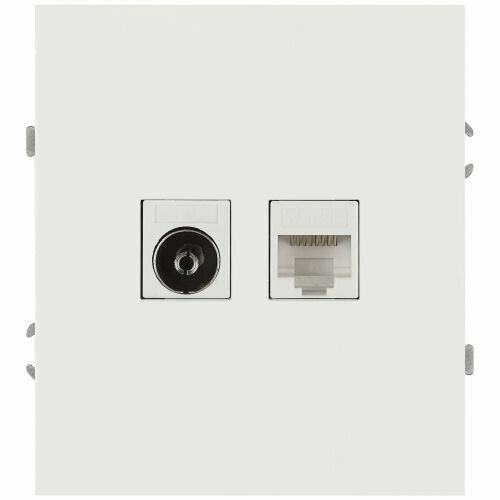 Розетка комбинированная СП Arktik RJ45 + TV 16А IP20 250В бел. матов. Эра Б0070501