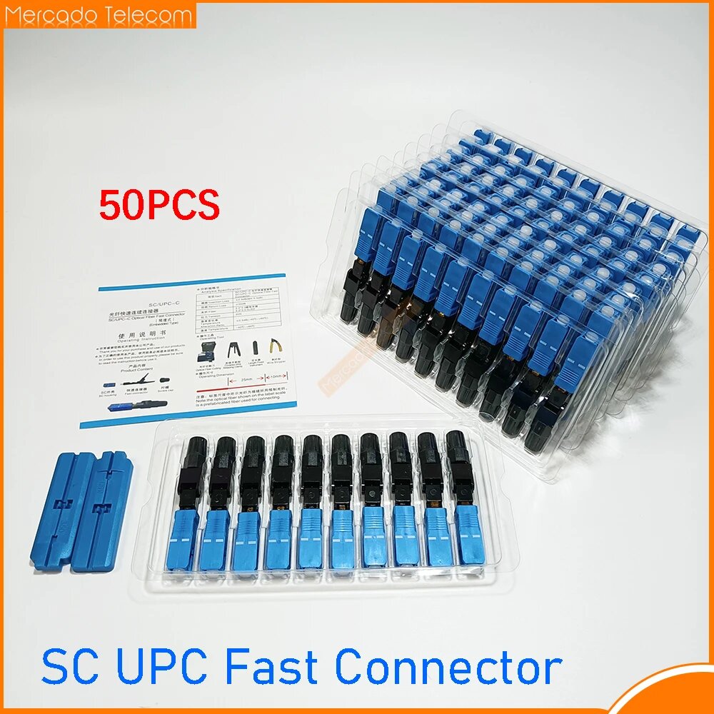 CAILI SC/UPC FTTH Одномодовый Оптоволоконный Быстрый Разъем 50pcs