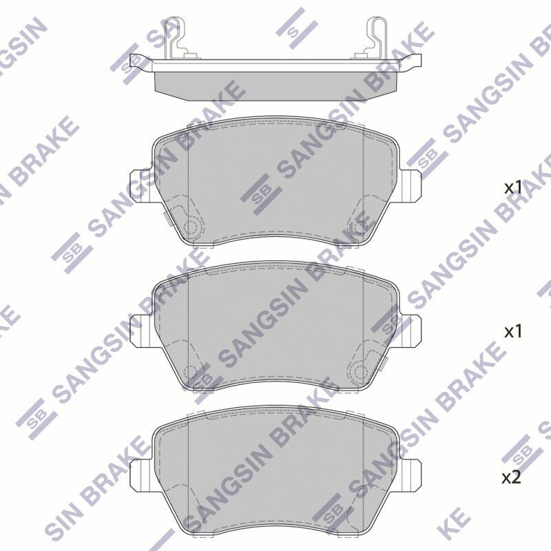 Sangsin Brake Колодки тормозные передние SP1564 NISSAN MICRA/ MAXIMA