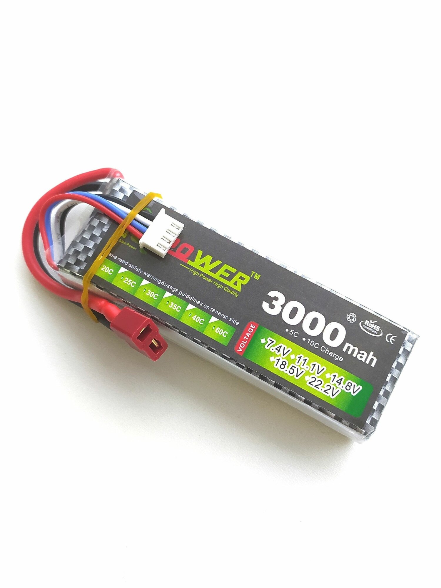 Аккумулятор LiPo 3S 11,1V, 3000mAh, 60C T-Plug