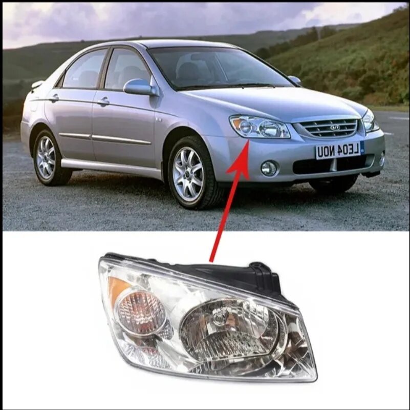 Для Kia KIA Cerato 2003 2004 2005 2006 2007 передний бампер, фара, фара дальнего света, Right