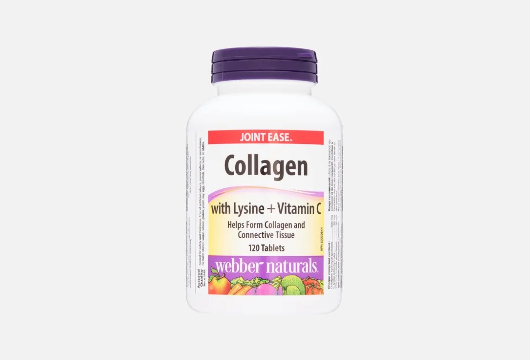 Webber Naturals коллаген, линиз и витамин C в таблетках БАД для красоты кожи 120 шт
