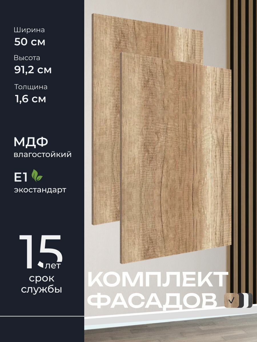 Комплект кухонных фасадов А950, цвет шервуд, 2 шт.