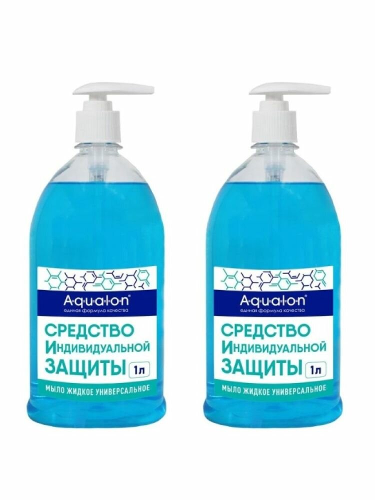 Aqualon Мыло жидкое Очищающее, 1 л, 2 шт