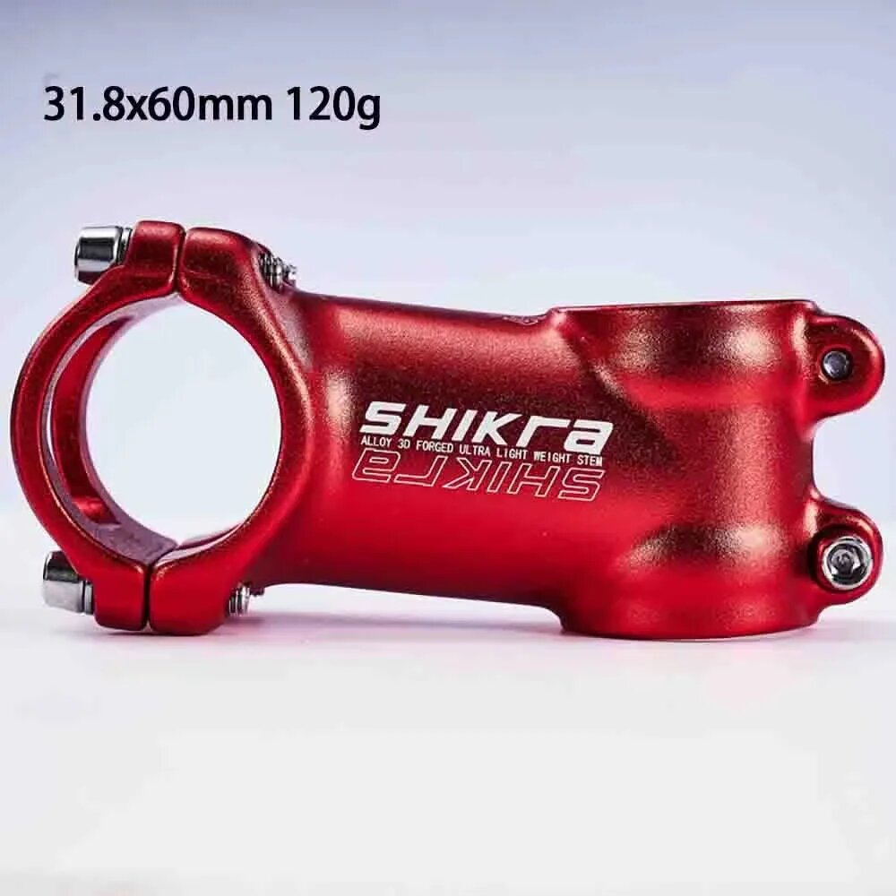 Вынос руля Шика MTB/Шоссейный 31,8x28,6 мм матовый черный 7° Красный, Red 60mm