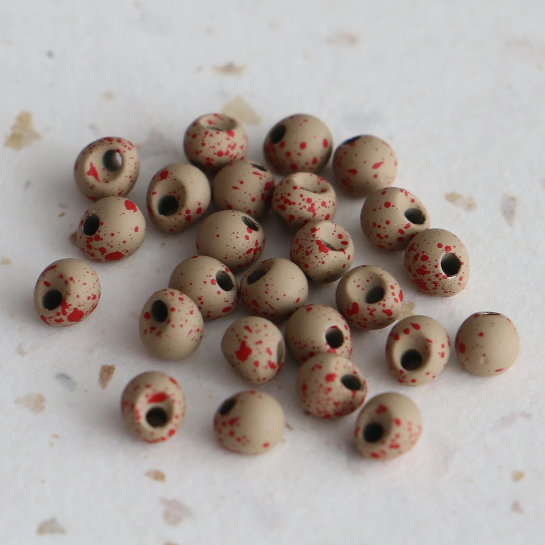 Temorah вольфрамовые бусины для вязания мушек 100 шт, Бежевый, 2.8mm 100 Pieces, Cinnabar Red Oak
