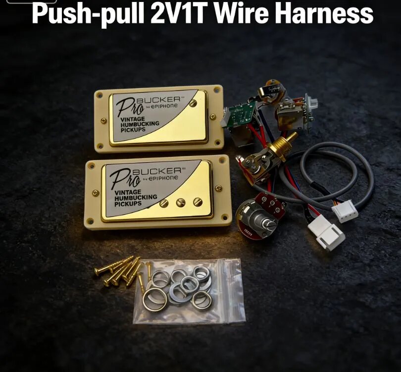 Хамбакер Epiphone Alnico 5 ProBucker с проводным жгутом Push-pull 2V1T