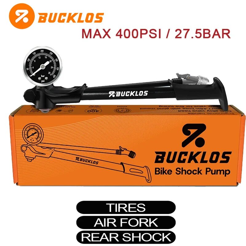 Насос для велосипедной вилки BUCKLOS 400psi черный Max 400PSI