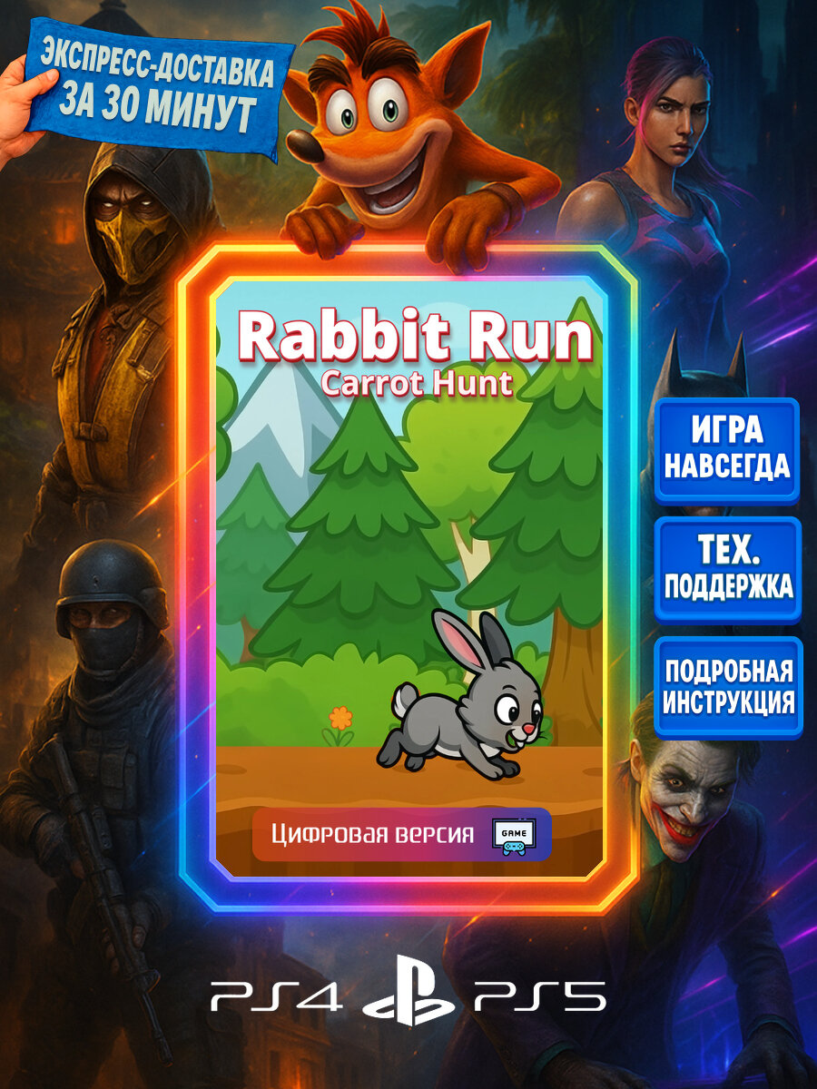 Rabbit Run Carrot Hunt PS4/PS5 | Моментальная доставка | Английский язык | Казуальные