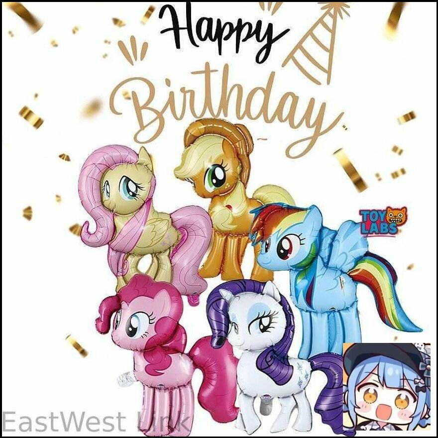 Набор воздушных шаров (My Little Pony) для дня рождения девочки: фольгированные шары с персонажами Радуга Дэш, Рарити, Пинки Пай, украшение для вечеринки