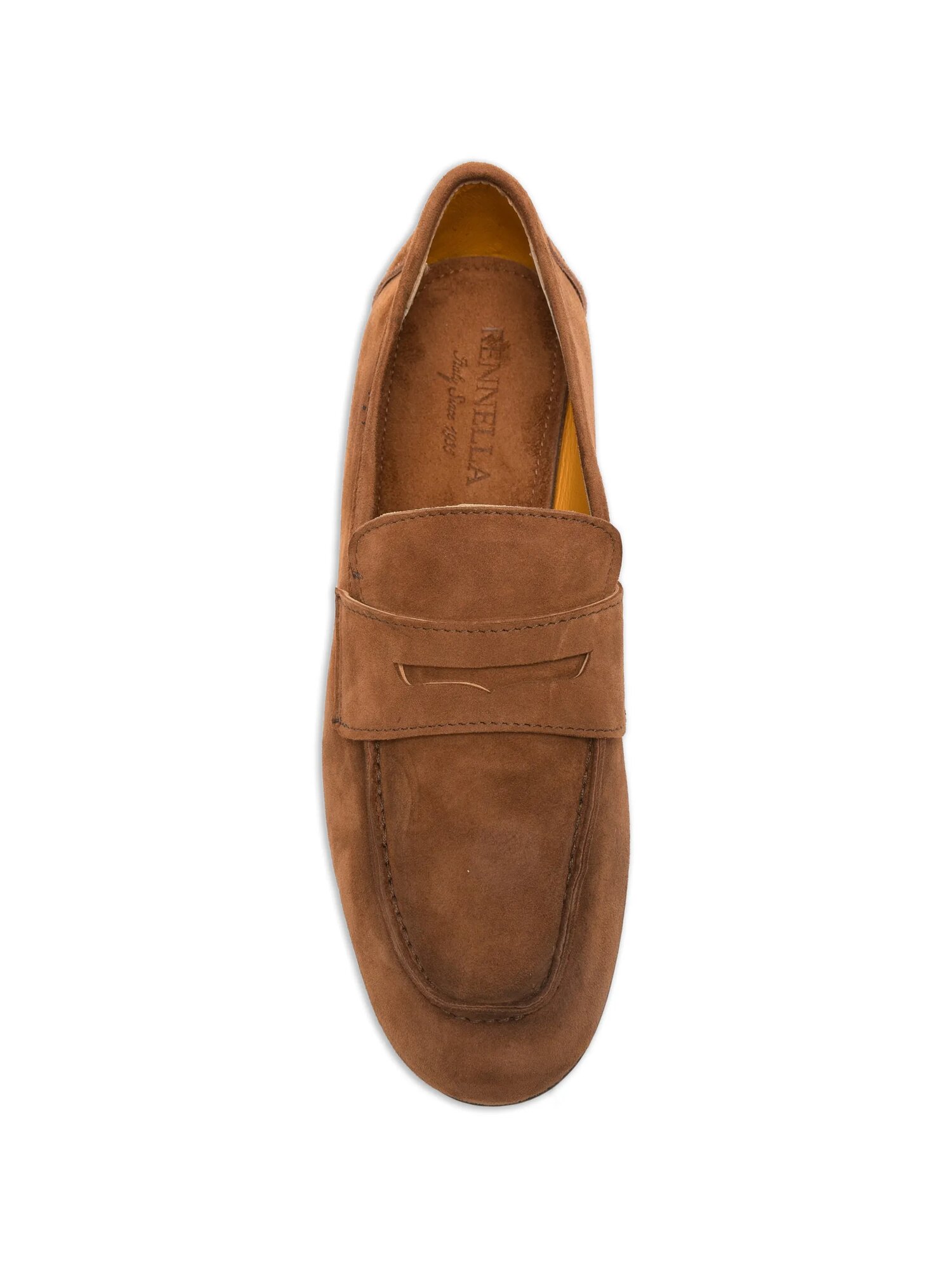 Лоферы F.LLI RENNELLA Suede penny loafers, размер 45, brown — фото 1
