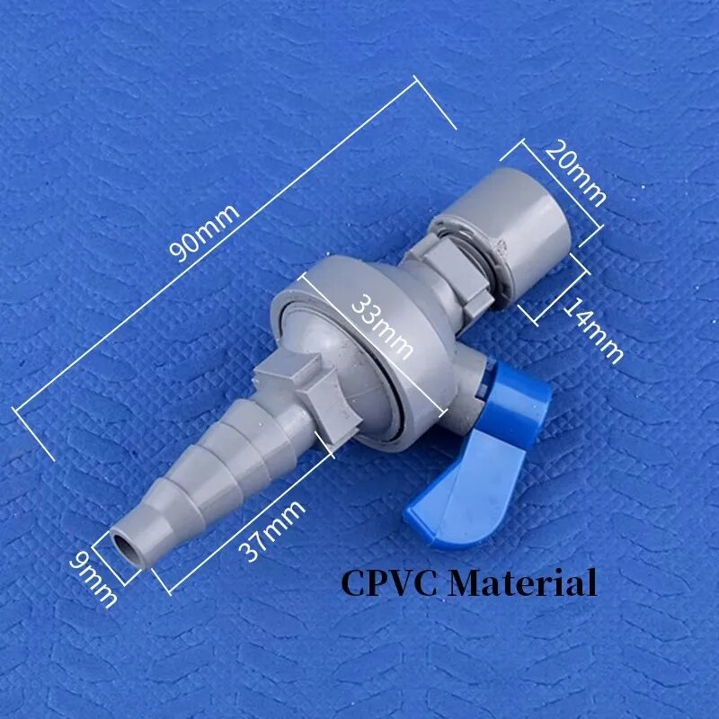 Клапан отбора проб NINTH LIFE 1/4", CPVC, Цвет: CPVC valve-Cap-B