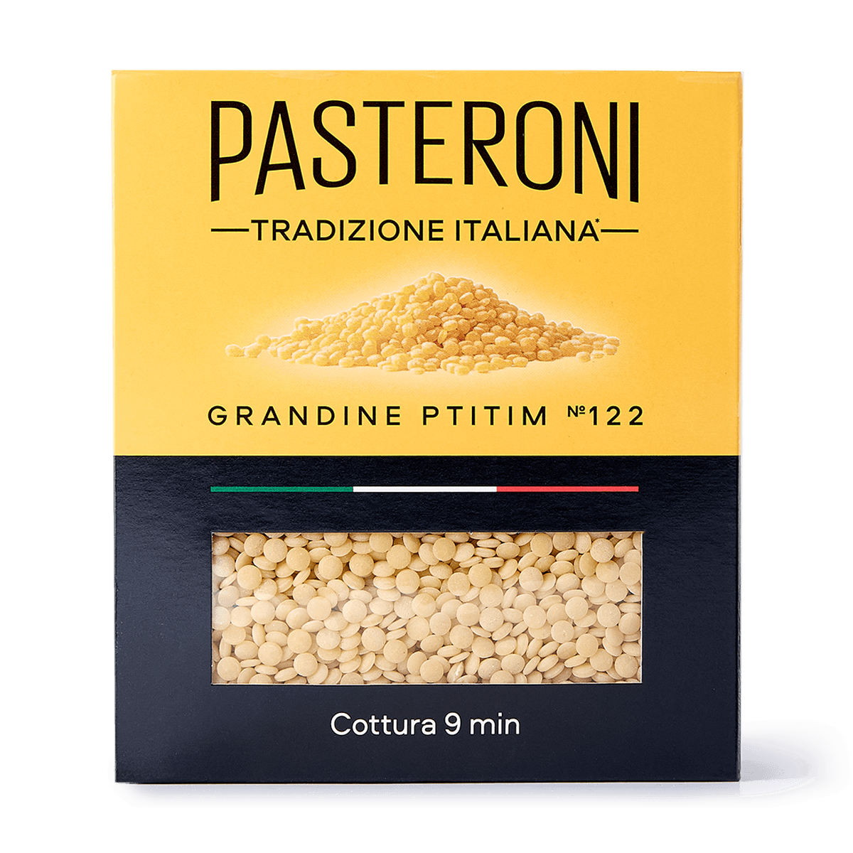 Макароны Pasteroni Ptitim №122 Grandine, из твердых сортов пшеницы