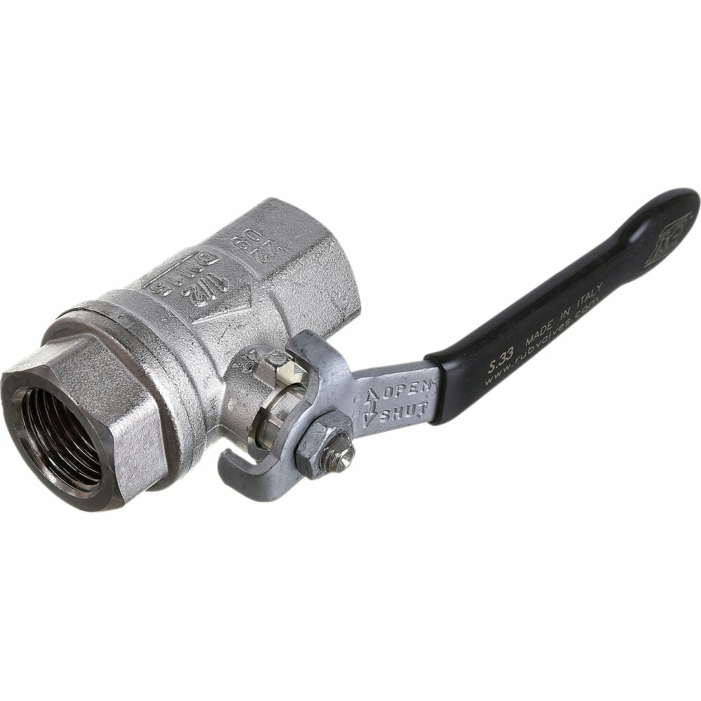 Усиленный шаровой кран RuB BRESСIA (S.33), 1/2" DN15 PN65, ВР-ВР, ручка S33D00