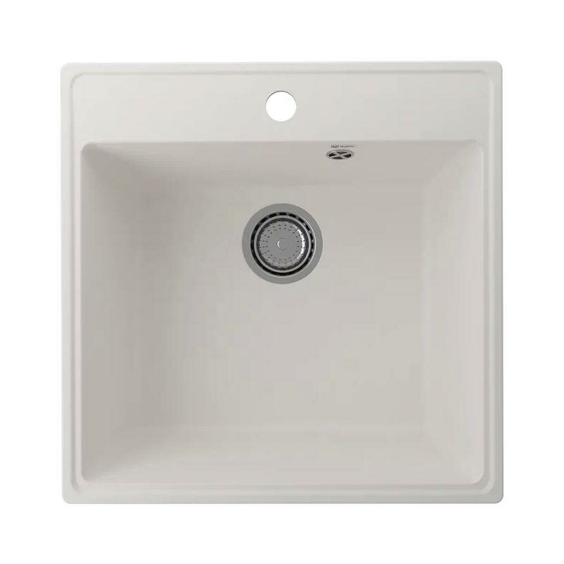 Мойка для кухни Ulgran Quartz 50,5х50,5 Forte 505-01 жасмин, 1 чаша, кварцевый композит