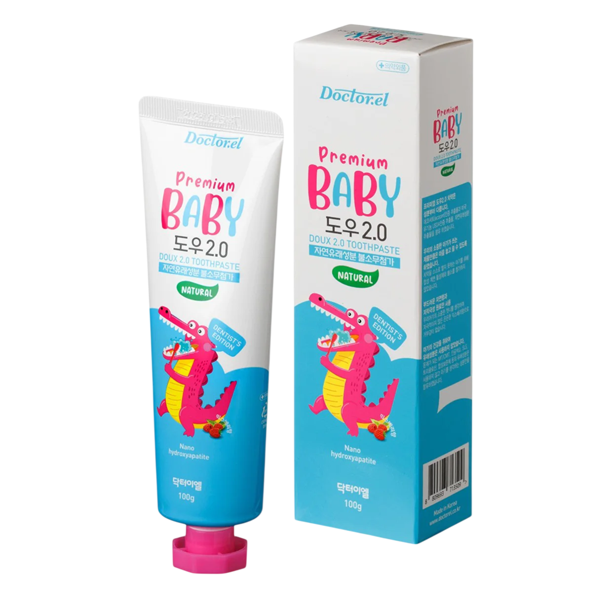 Натуральная зубная паста Dr.EL Premium BABY Doux 2.0 для детей (0-12 лет) Малина и смородина