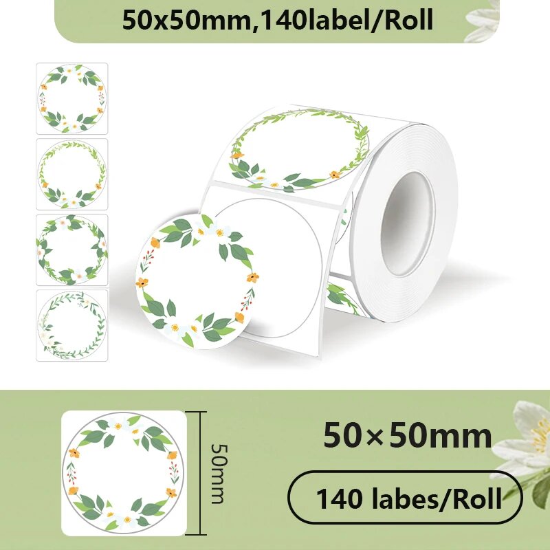 Термобумага для этикеток Bekia 20-50 мм Зеленый, 50x50mm pattern