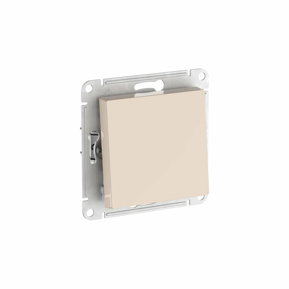 1-клавишный переключатель Systeme Electric ATLASDESIGN, сх.6, 10АХ, мех, быстрозажим. клем, Бежевый ATN000261S