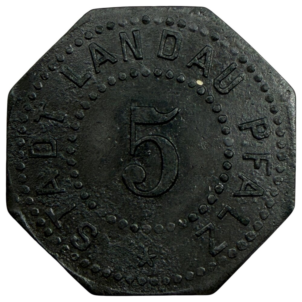 Германия, Германская империя, Ландау 5 пфеннигов 1917 г. (Без даты)