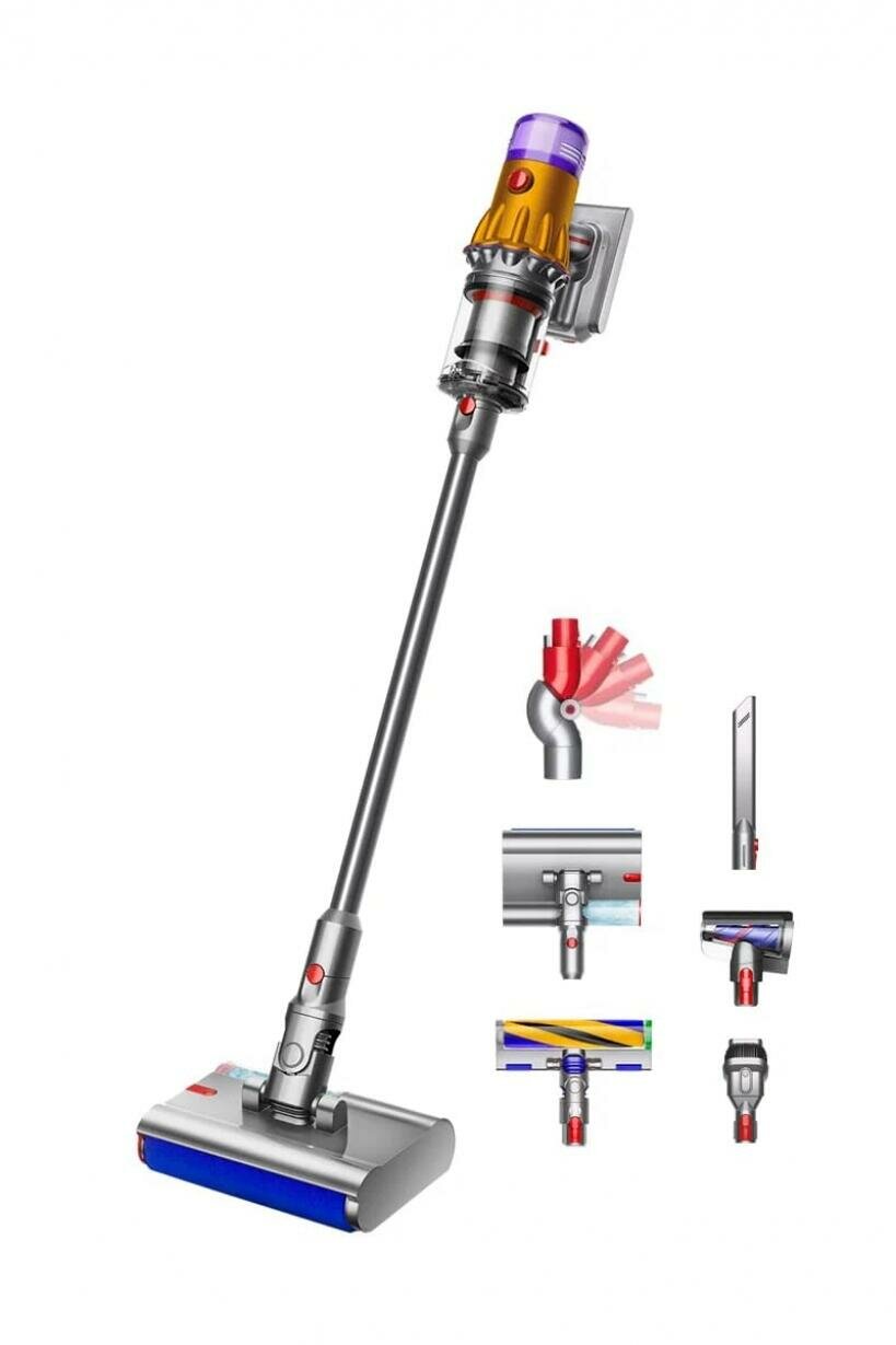 Пылесос Dyson V12S Detect Slim Submarine, Yellow / Nickel