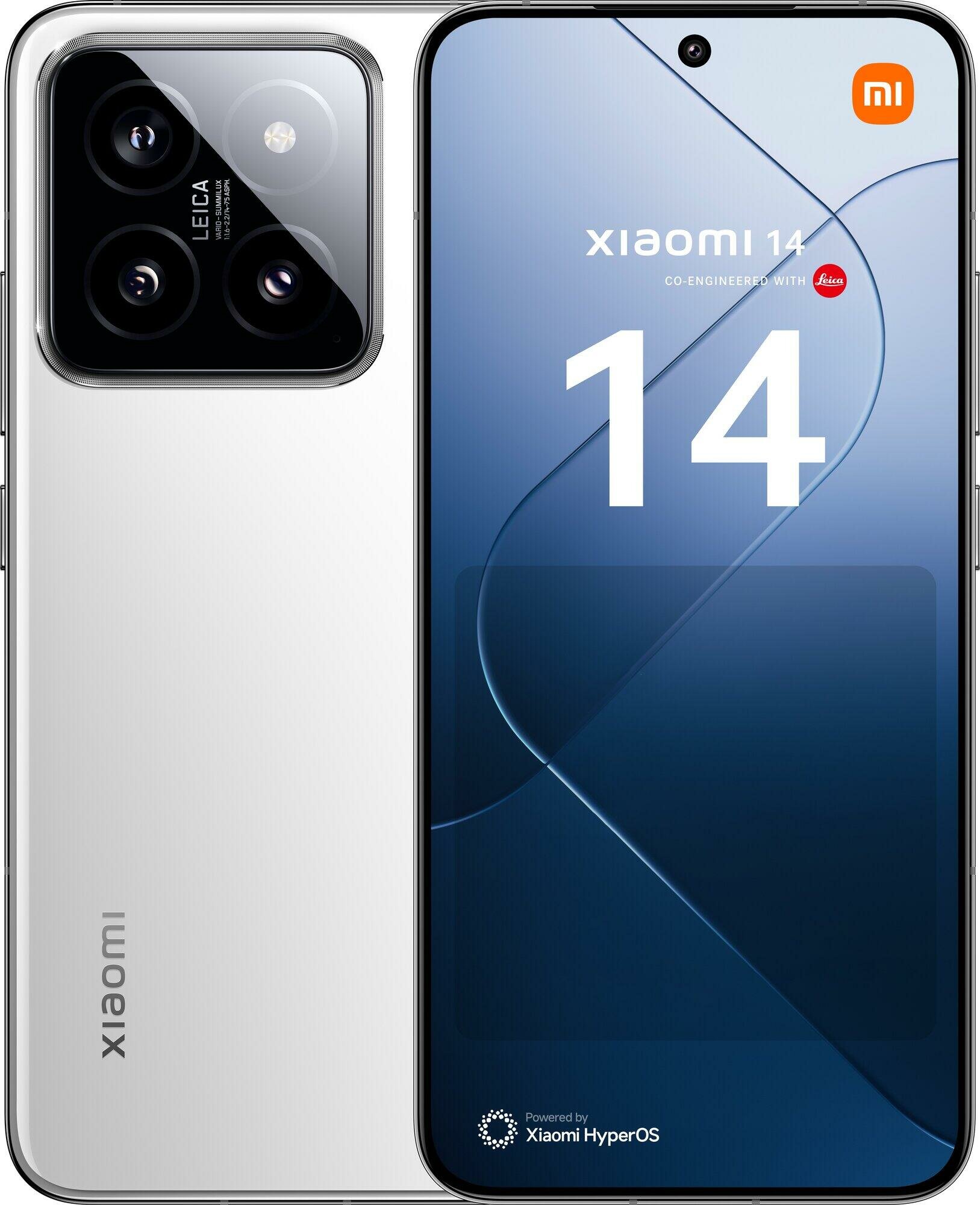 Смартфон Xiaomi 14, 12/512Gb Global, Dual Sim, White (Белый)