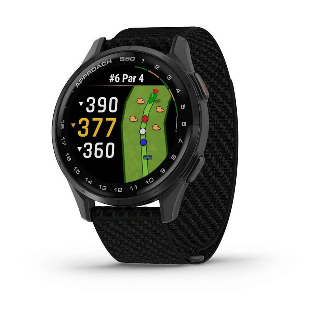 Часы Garmin Approach S50, 43mm, Black ComfortFit Nylon Band (010-03010-00)