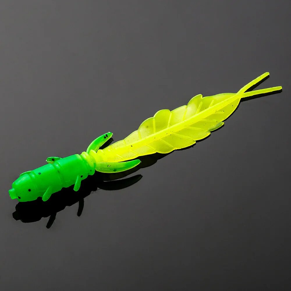 Силиконовый воблер для форели green-5pcs
