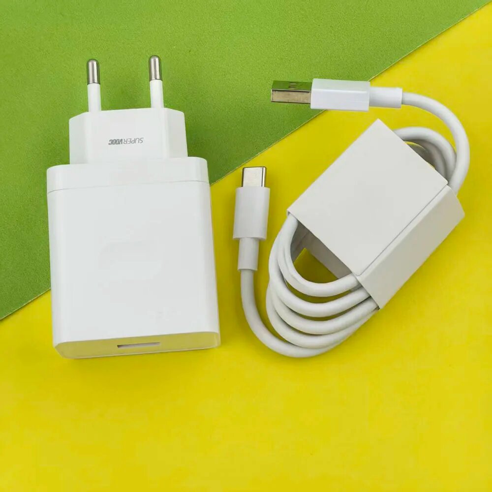 Зарядное устройство OPPO Supervooc 33W, адаптер быстрой зарядки EU, кабель USB Type-C EU Add Cable