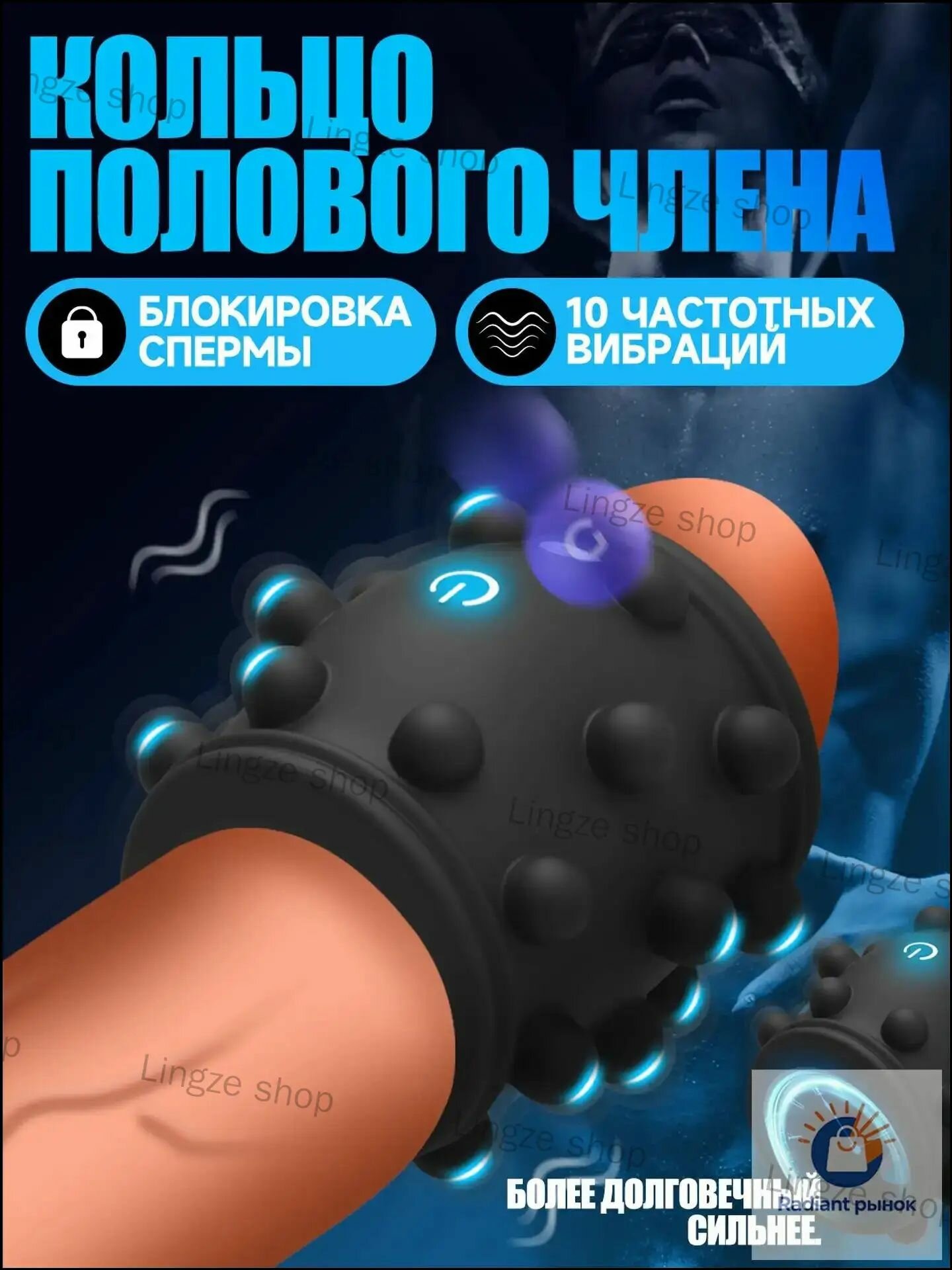 Эрекционное кольцо для мужчин с вибрацией и вибратор для пар с насадкой для члена