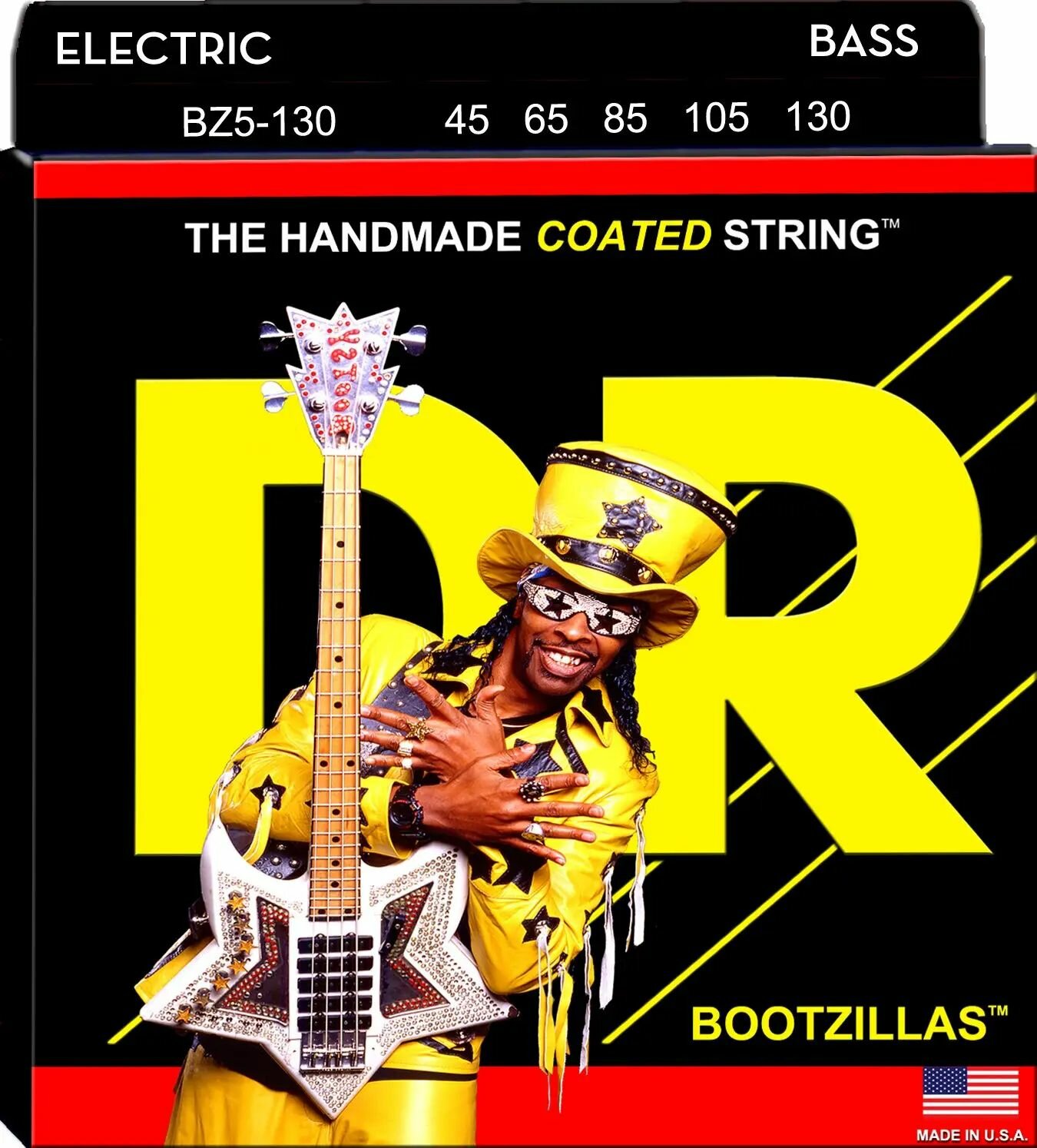 Струны для 5-струнной бас-гитары DR Strings BOOTZILLAS DR BZ5-130, 45 - 130