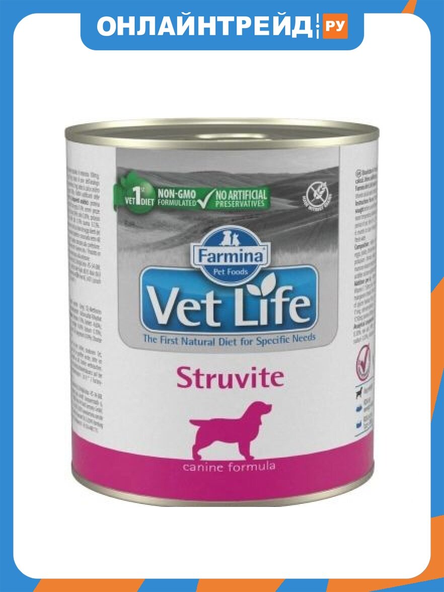 Корм влажный для собак Farmina Vet Life Struvite паштет для собак, 300 г