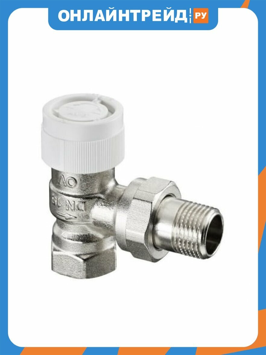 Вентиль Oventrop серия AV9, DN-20, 3/4", ВН, угловой, никелированный