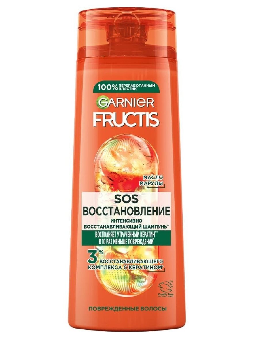 Шампунь Garnier Fructis SOS восстановление, для секущихся и поврежденных волос, 250 мл