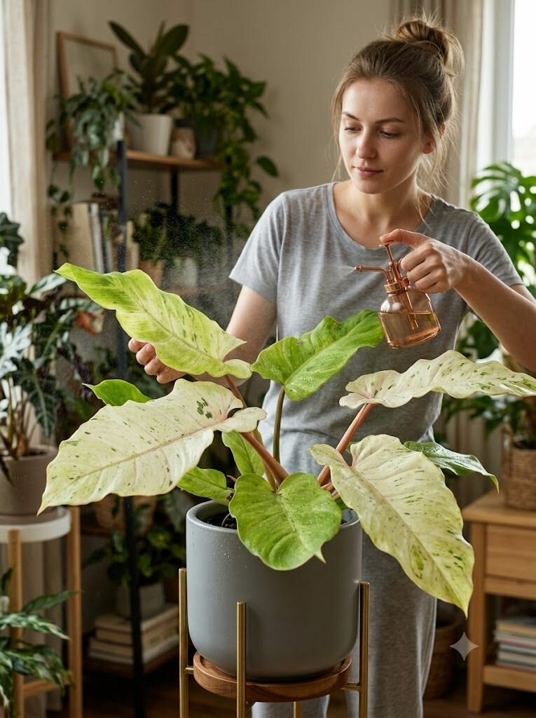Филодендрон Сноудрифт (Philodendron Snowdrift) D12см, комнатное растение