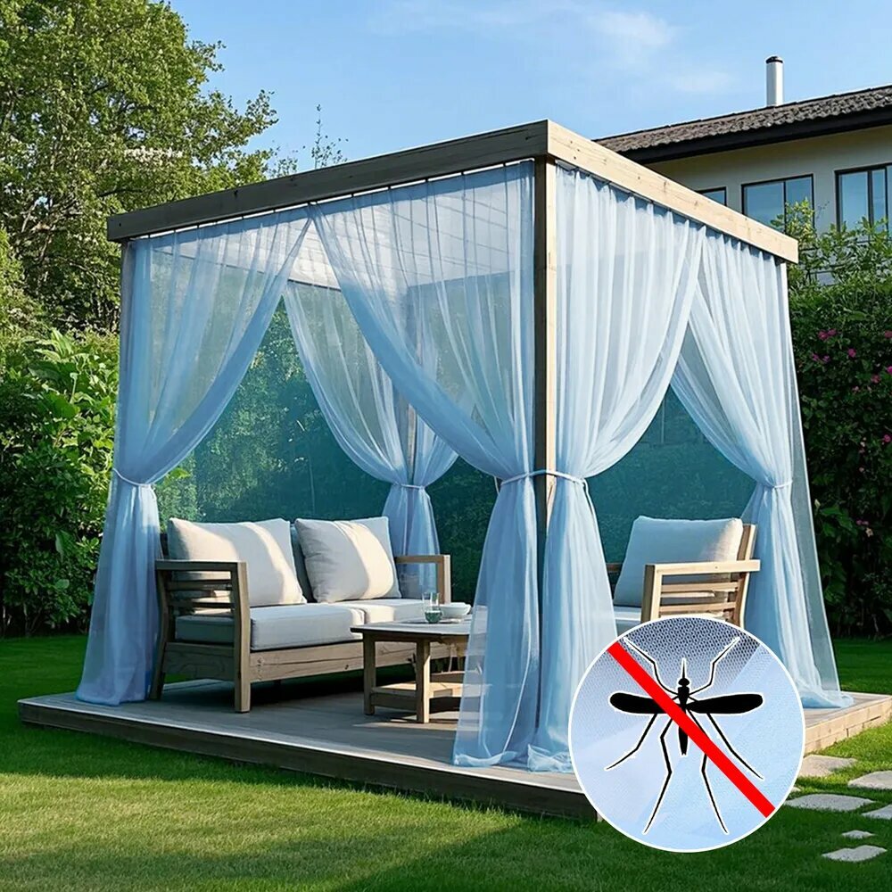 Mupoo Штора уличная 160х213 см крепление Петли синий