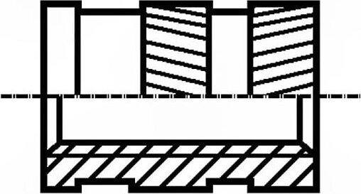 BOSSARD B6/BN1052 Втулка резьбовая, латунь, без покрытия, M6, BN: 1052, Дл: 12,7мм, 1шт