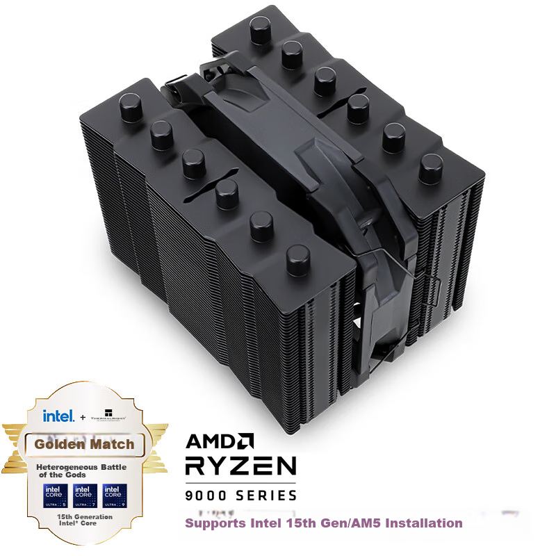 Thermalright SILVER SOUL 135 BLACK процессорный воздушный охладитель 135 мм высоты 6 тепловых труб двойная башня полное