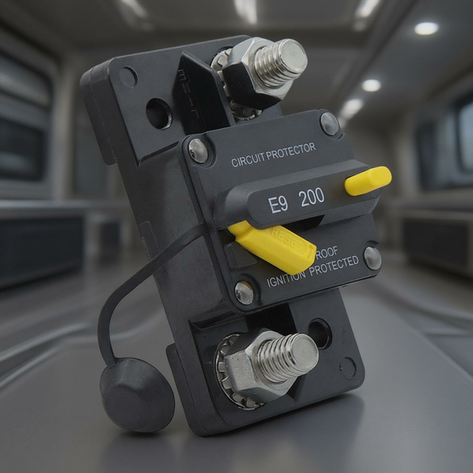 Water Resistant Plastic Electrical Breaker for Off Grids Vehicles and Vessels