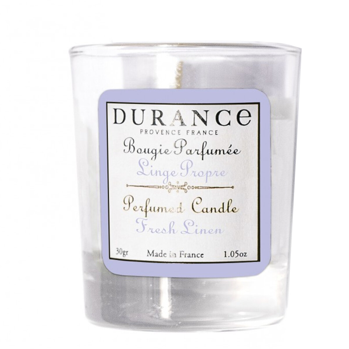 Durance Ароматическая свеча Perfumed Handmade Candle Fresh Linen (свежее белье) свеча 30г